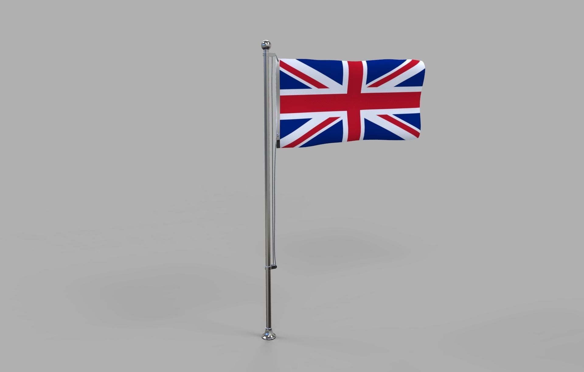 Flag with pole free 3D model | CGTrader