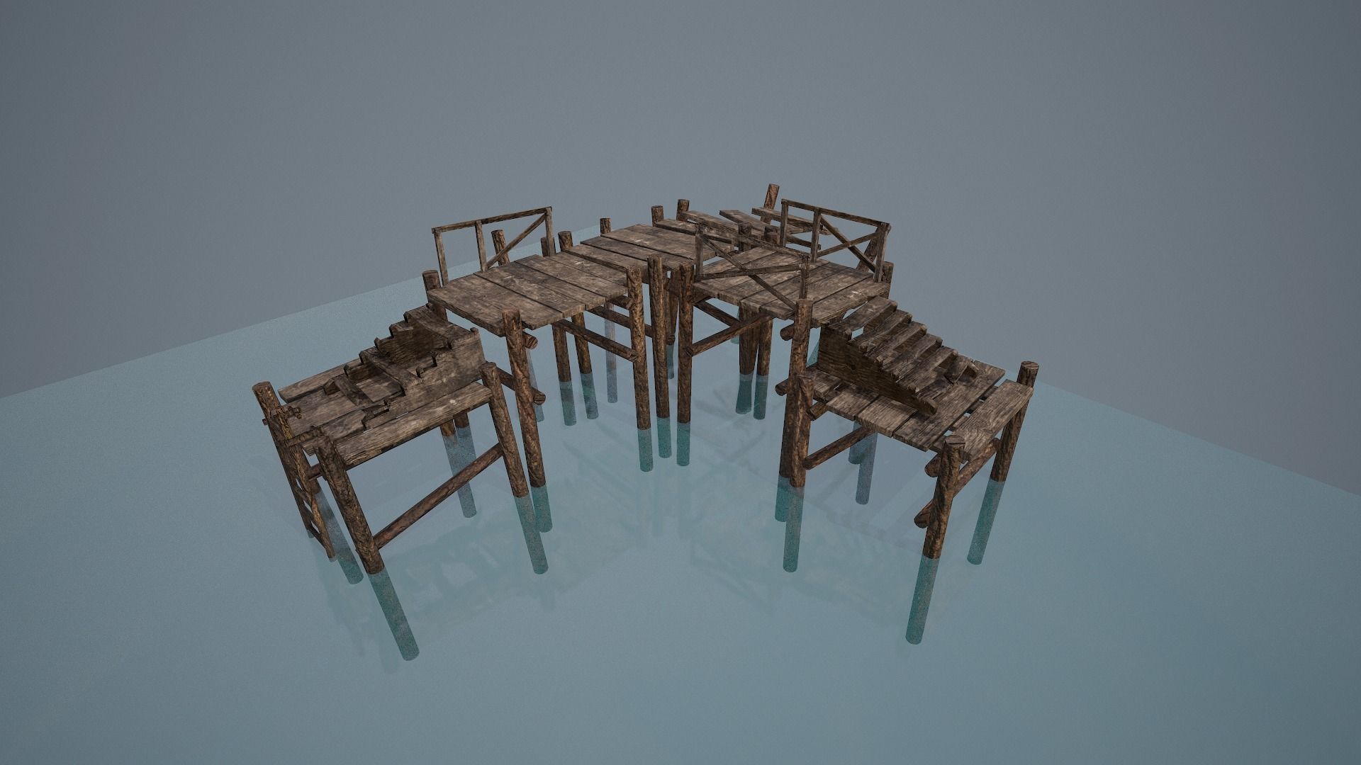 3D model Pier Pack VR / AR / low-poly | CGTrader