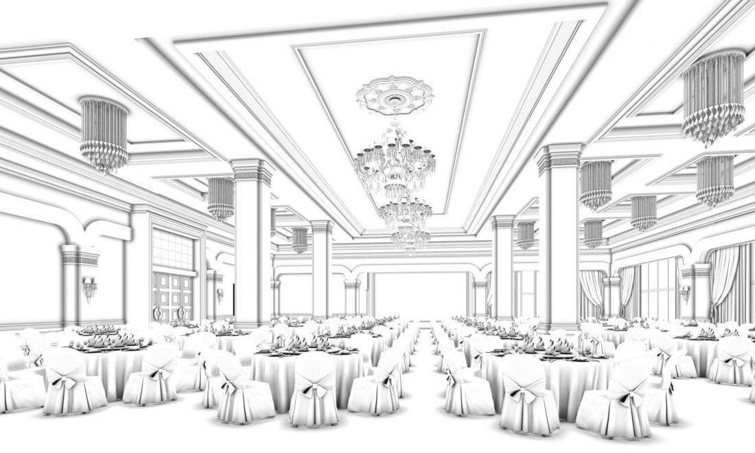 Business Restaurant - Coffee - Banquet 80 3D model | CGTrader