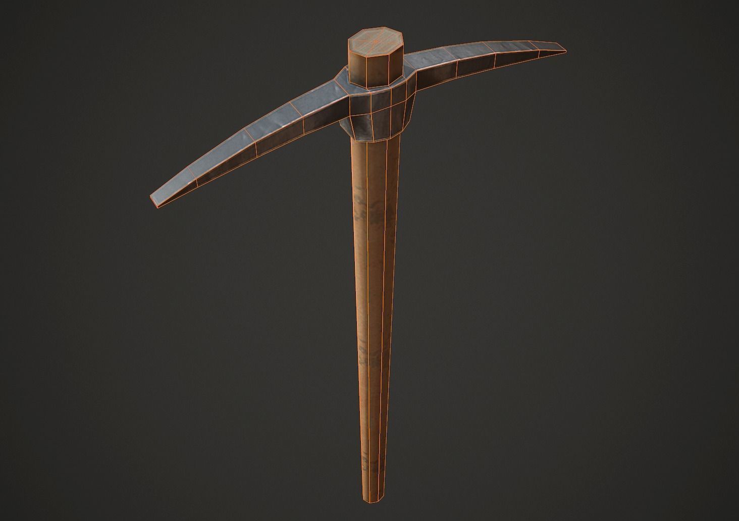 3D model Pickaxe Low Poly wooden hammer VR / AR / low-poly | CGTrader
