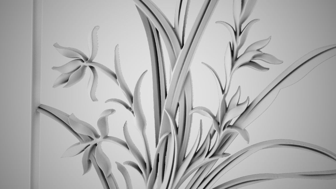 Orchid Relief 3D model 3D printable | CGTrader
