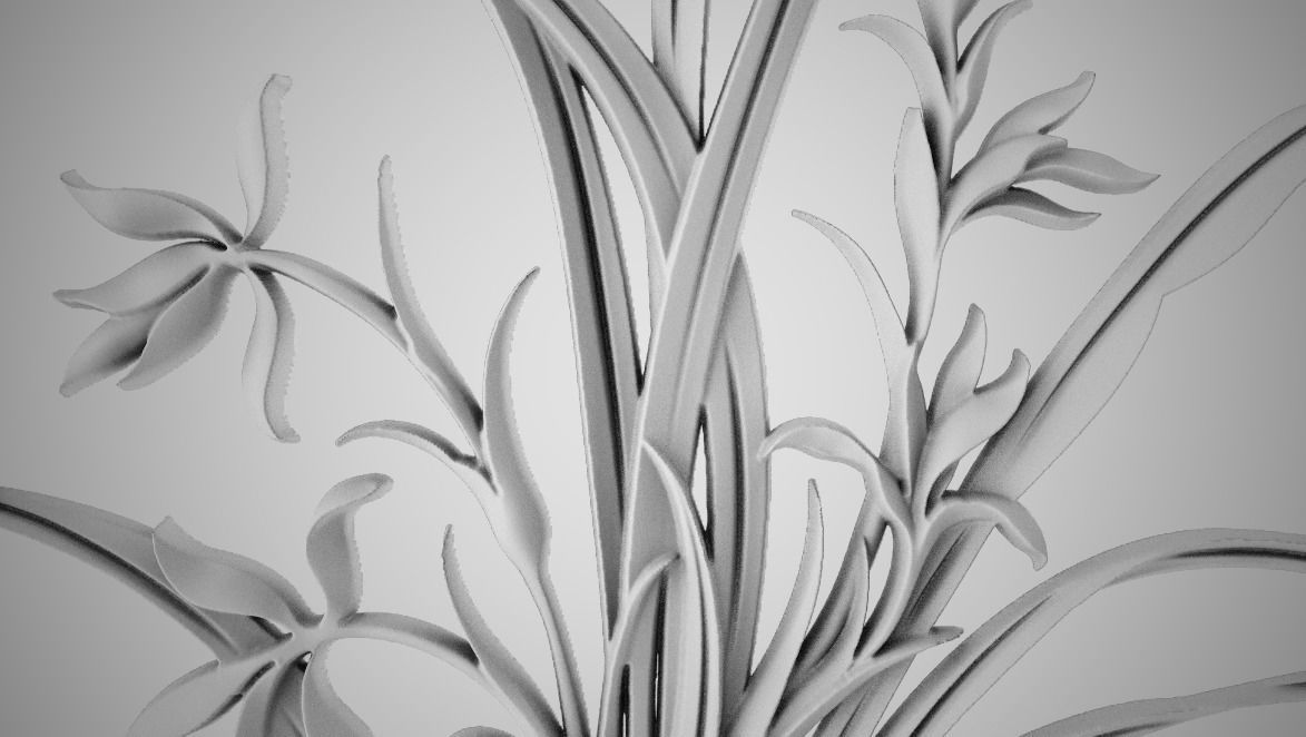 Orchid Relief 3D model 3D printable | CGTrader