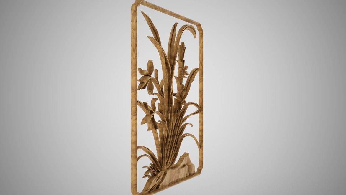 Orchid Relief 3D model 3D printable | CGTrader
