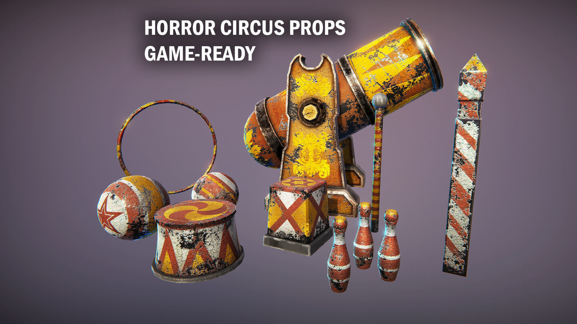 3D model Horror circus props VR / AR / low-poly | CGTrader
