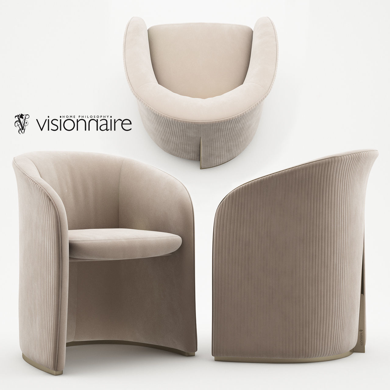 Carmen armchair - Visionnaire Home Philosophy 3D model | CGTrader