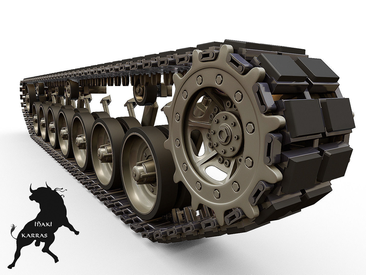 Leopard 1 Tracks 3D Model .max .obj .fbx - CGTrader.com