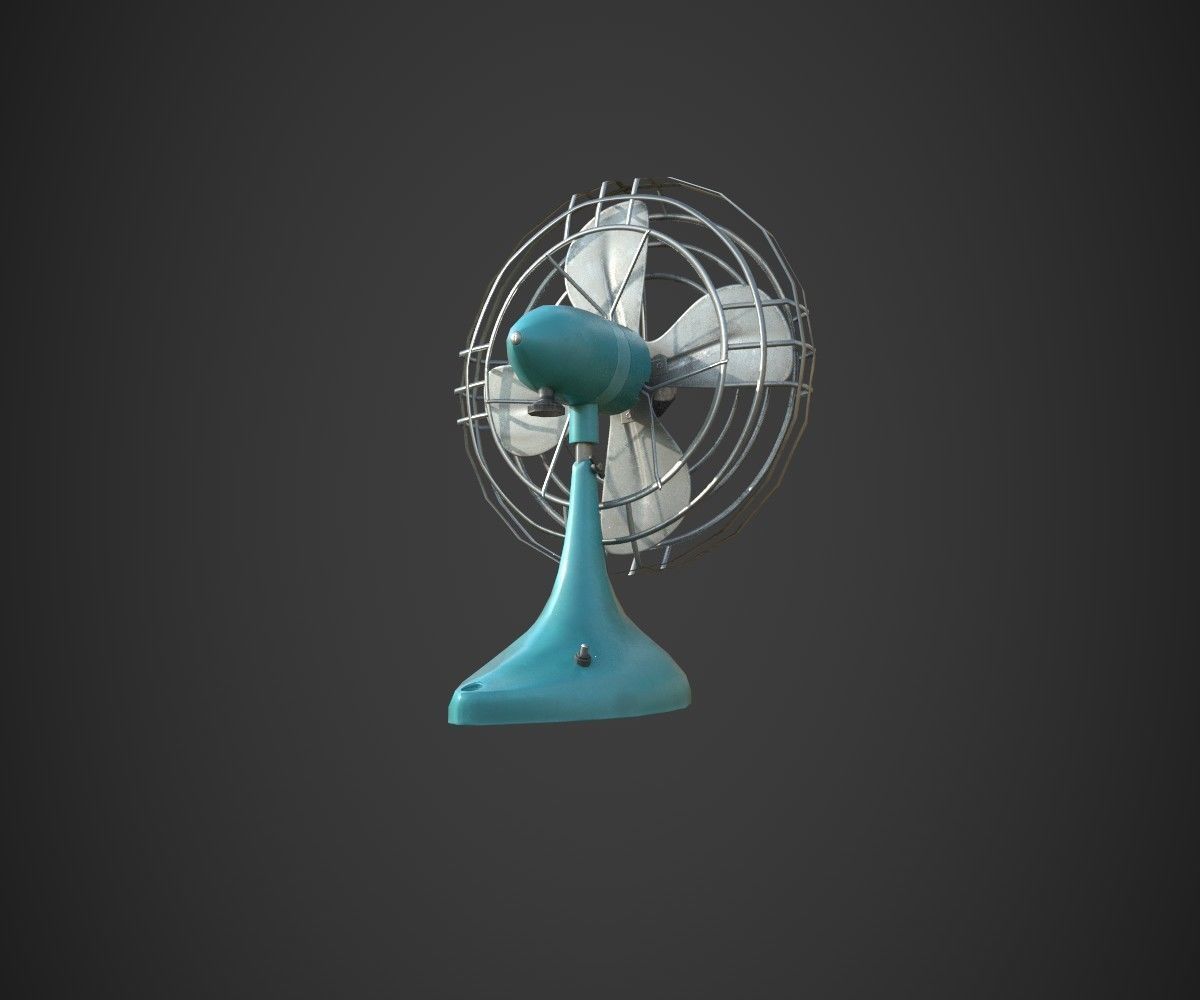 3D model Desk Fan Retro VR / AR / low-poly | CGTrader