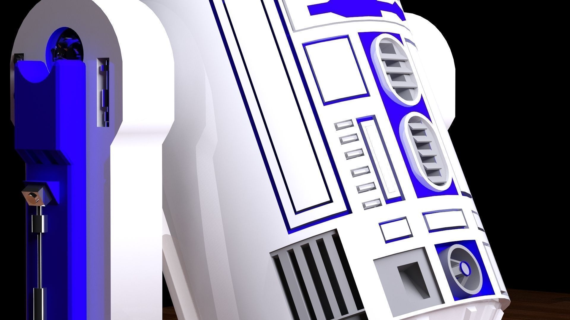 R2D2 robot 3D Model Game ready rigged .obj - CGTrader.com