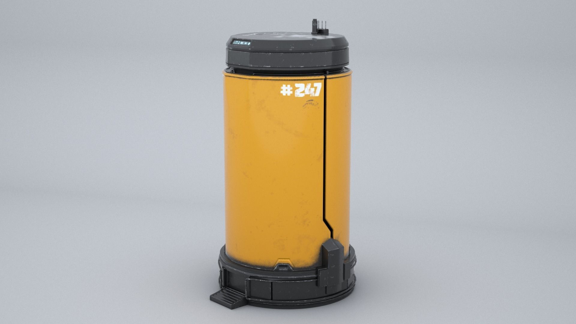 Cyberpunk Sci-Fi Trash Can 3D model | CGTrader