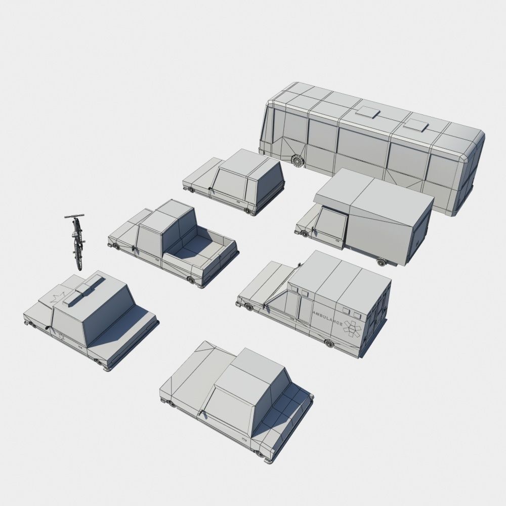low poly vehicle 3D model | CGTrader