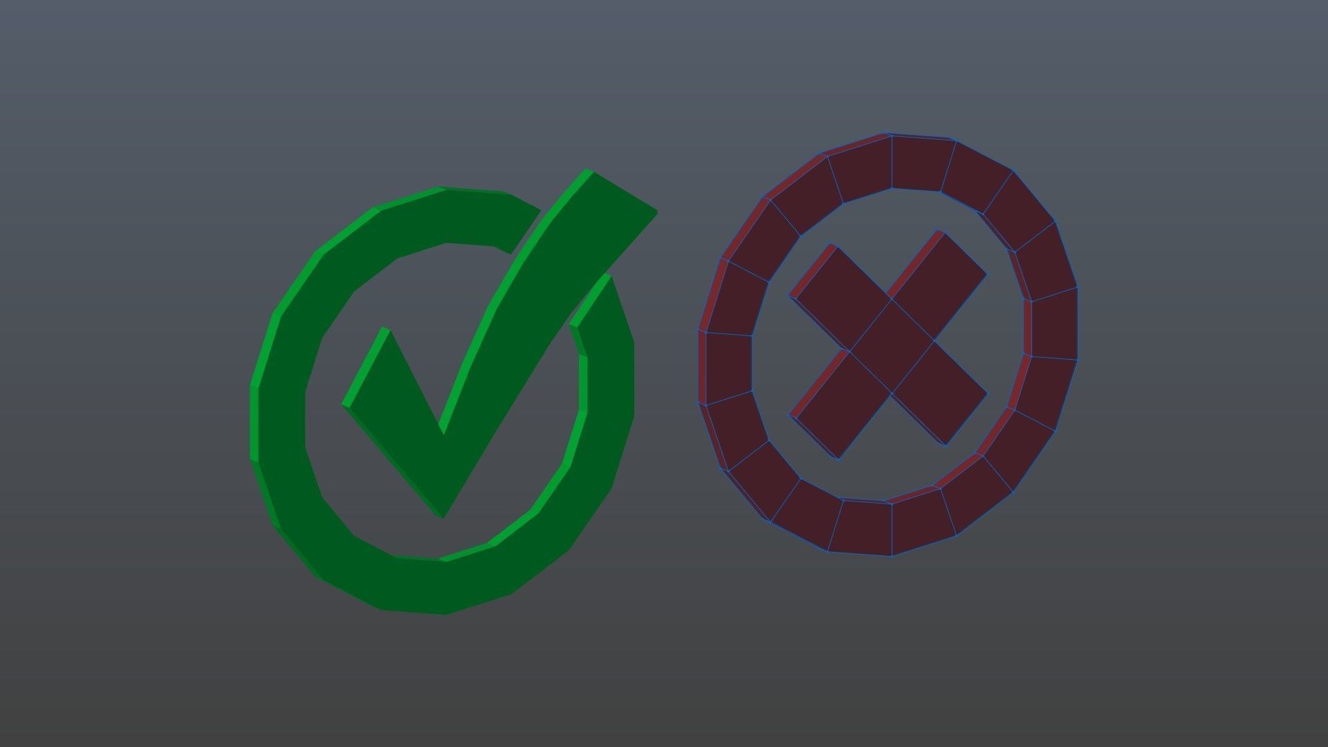 3D model Low poly check mark 3 VR / AR / low-poly | CGTrader