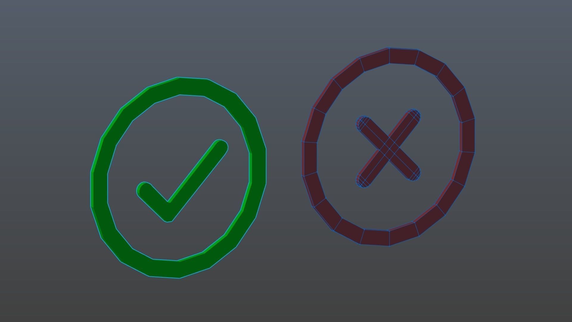 3D model Low poly Check mark 4 VR / AR / low-poly | CGTrader