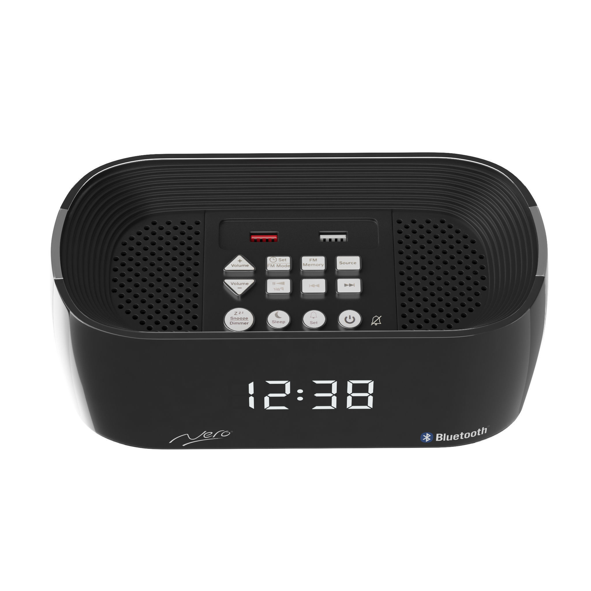 3D model Clock Radio Titanium Bluetooth Alarm VR / AR / low-poly | CGTrader