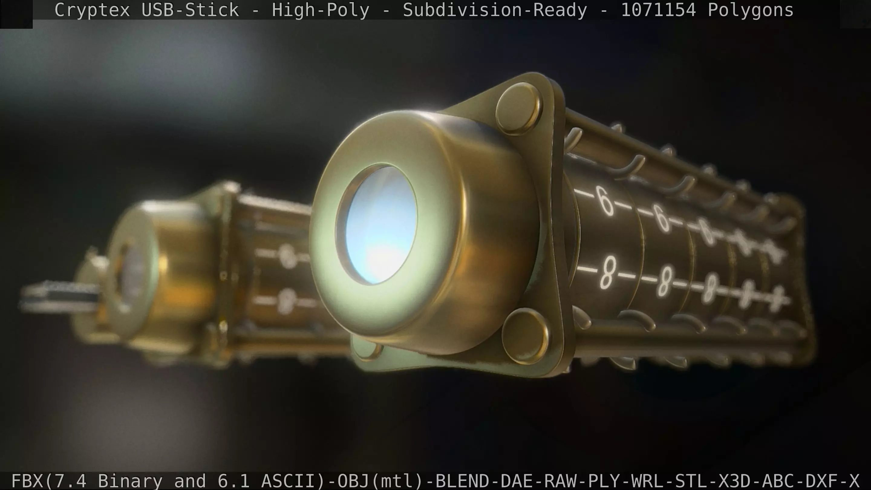 Cryptex USB-Stick High-Poly 3D model | CGTrader