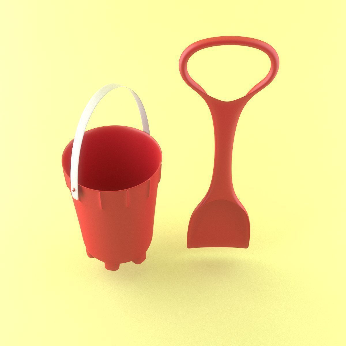 Child bucket and spade 3D model | CGTrader