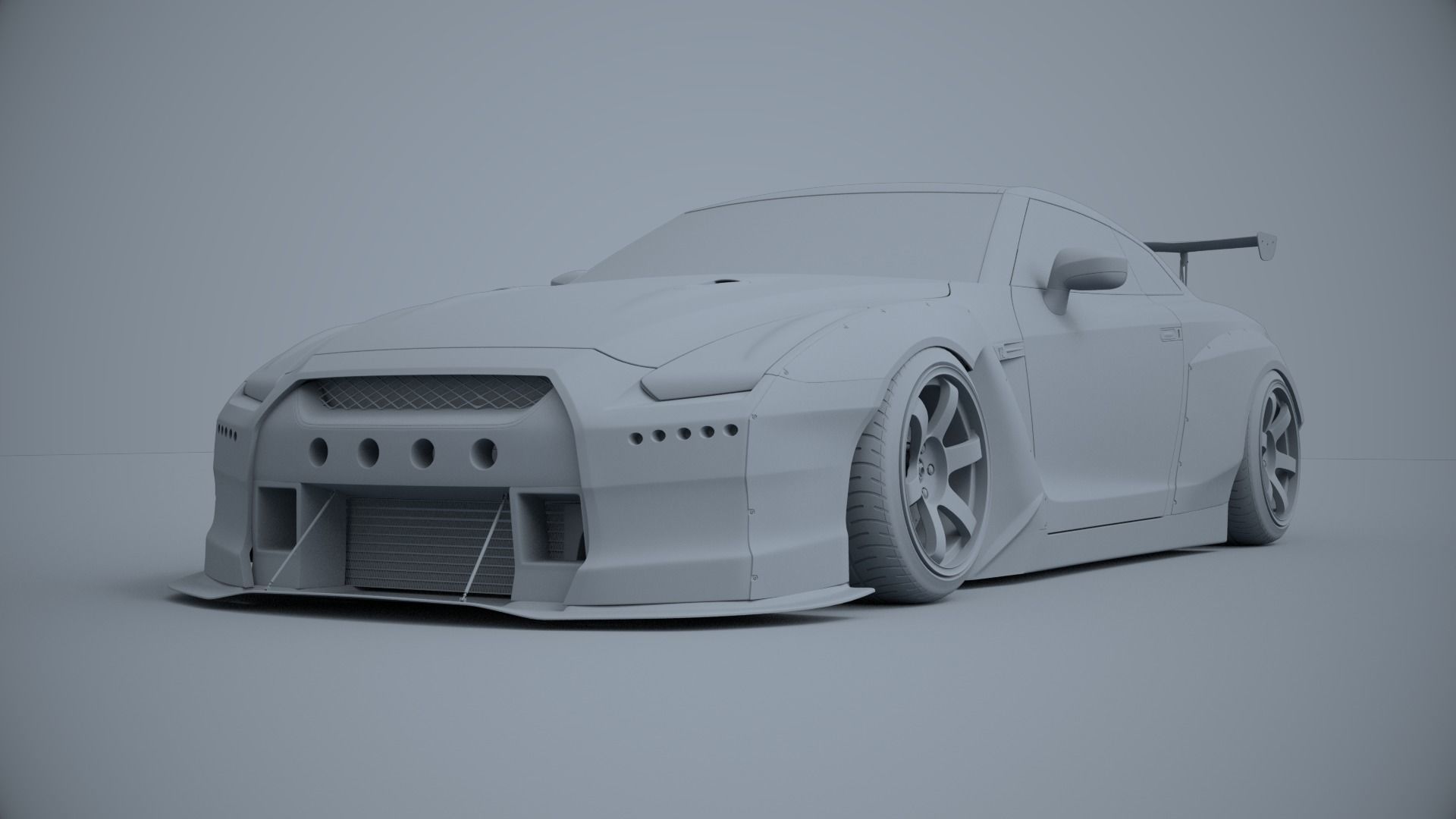 nissan GTR-R35 pandem 3D model | CGTrader