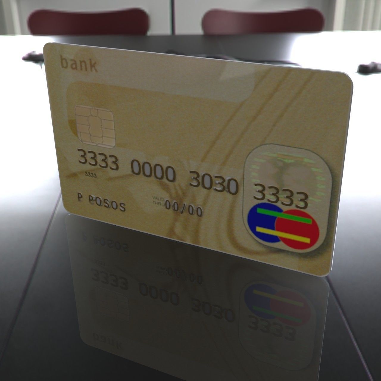 Credit card format ID-1 standard ISO-IEC 7810 free 3D model | CGTrader