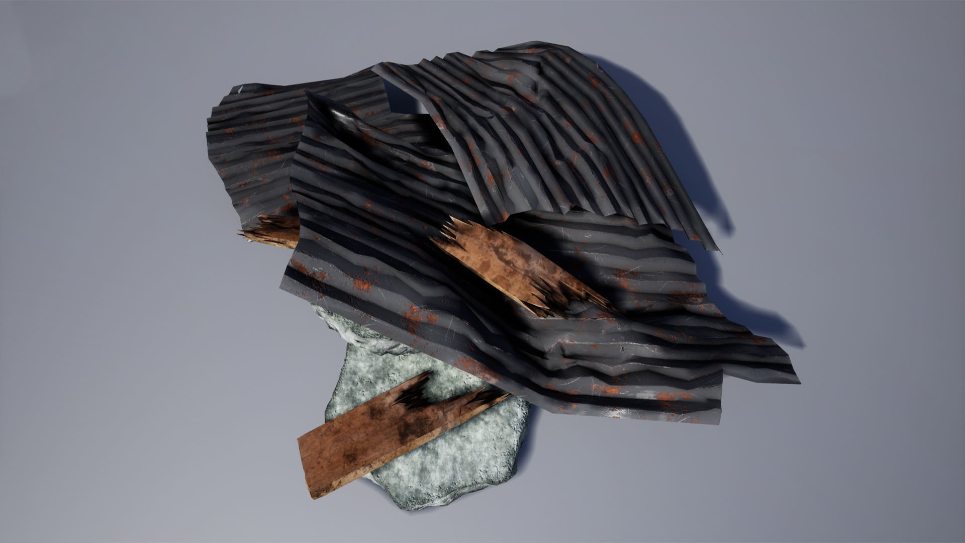 3D model Debris Pack - Salvage Props VR / AR / low-poly | CGTrader