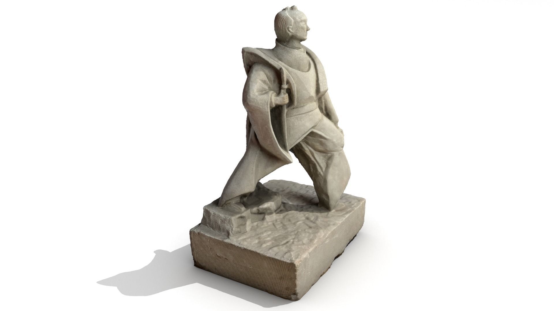 Stone Samurai Statue 3D Scan 3D model | CGTrader