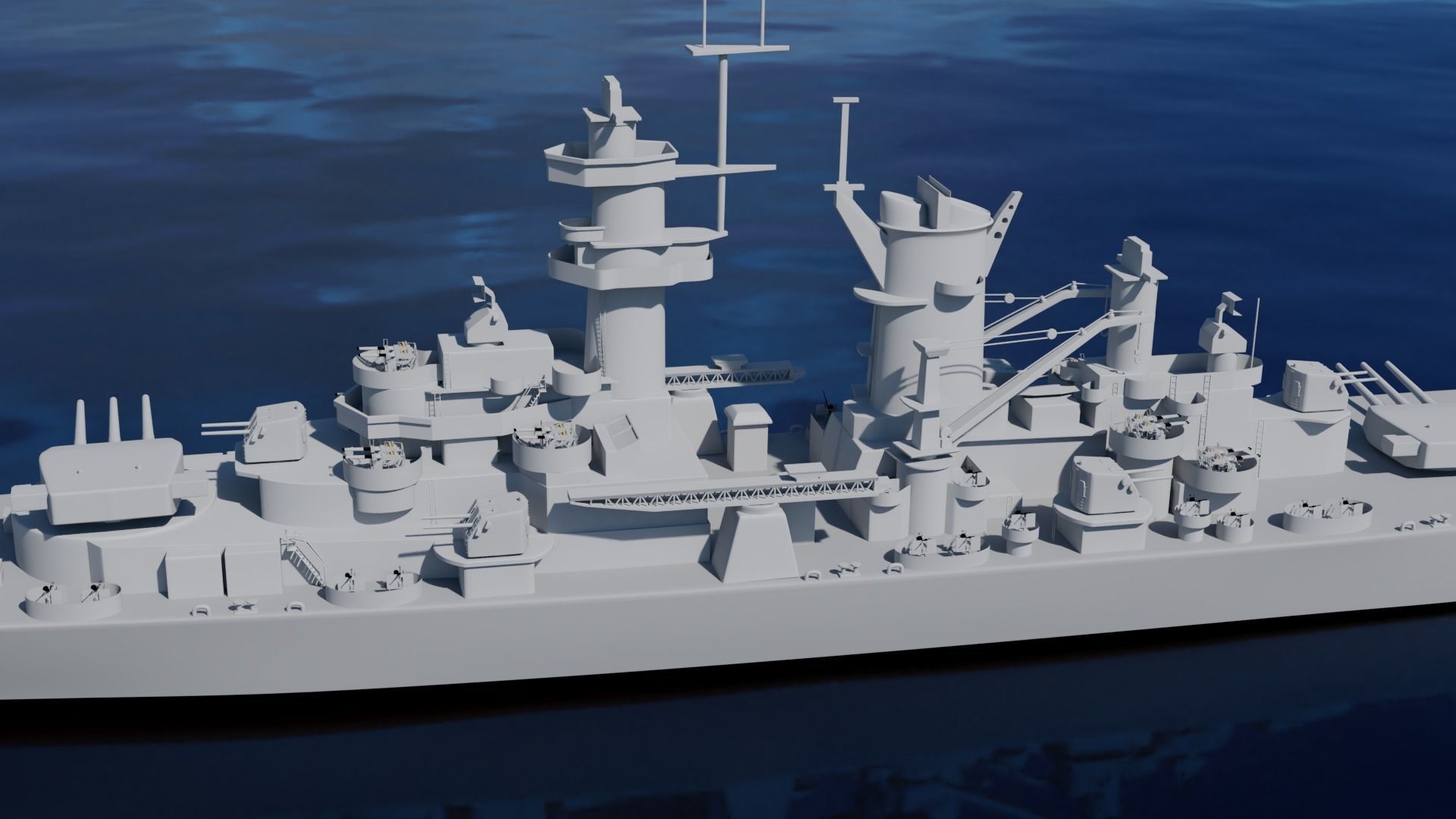 USS Alaska CB-1 Battle Cruiser 3D model rigged | CGTrader