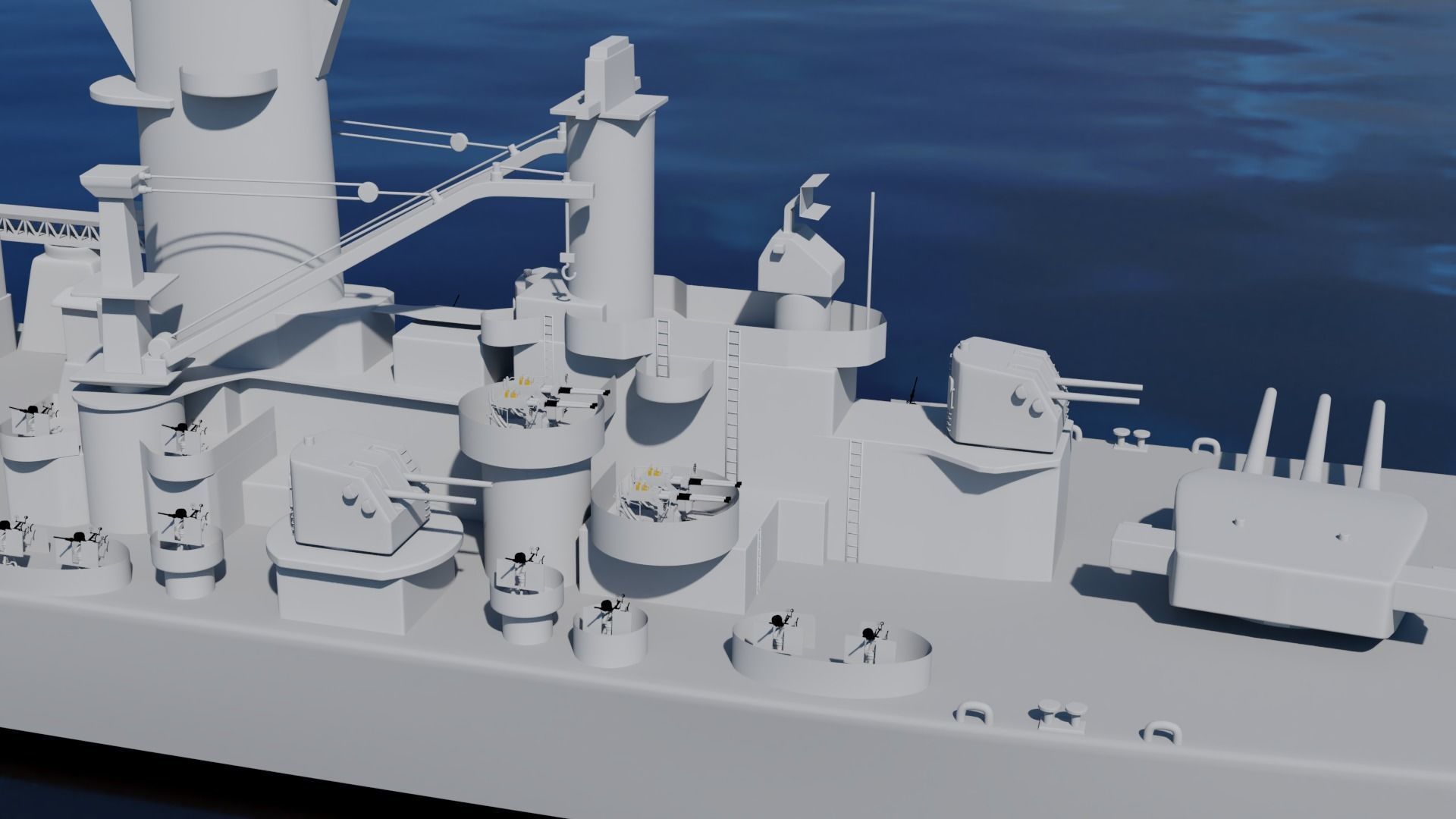 USS Alaska CB-1 Battle Cruiser 3D model rigged | CGTrader