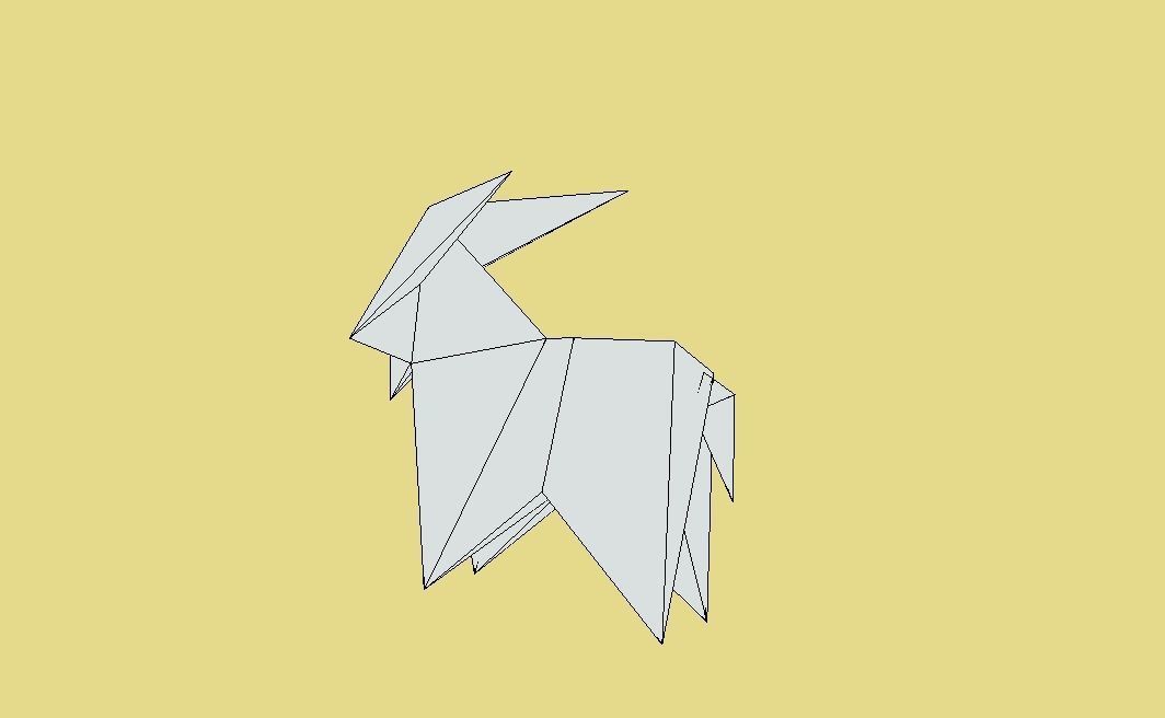 3D model Origami Goat VR / AR / low-poly | CGTrader