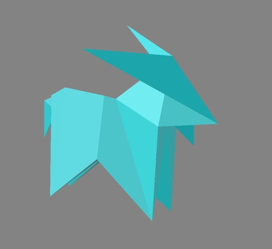 3D model Origami Goat VR / AR / low-poly | CGTrader
