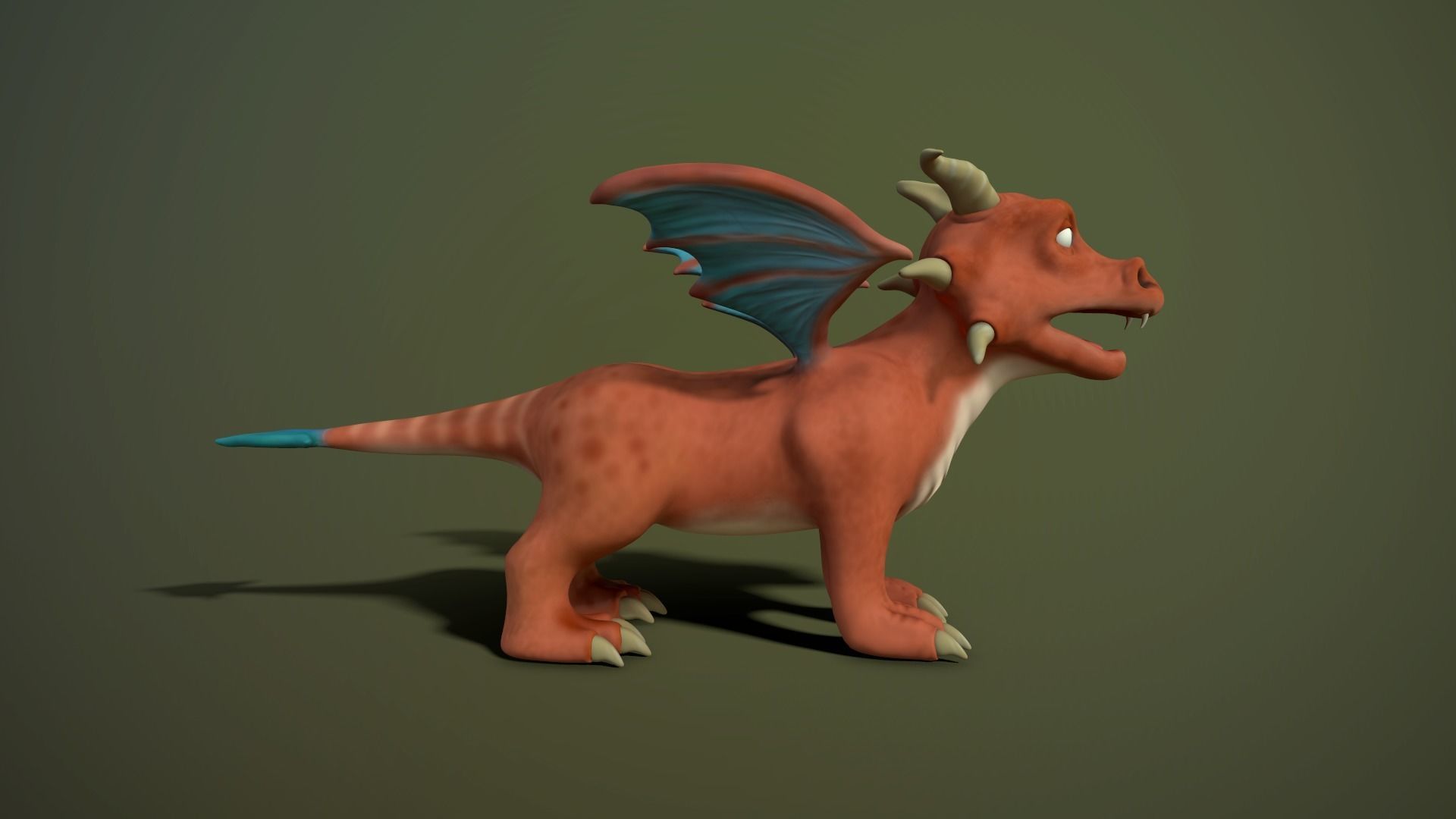 3D model Cartoon young dragon VR / AR / low-poly rigged | CGTrader