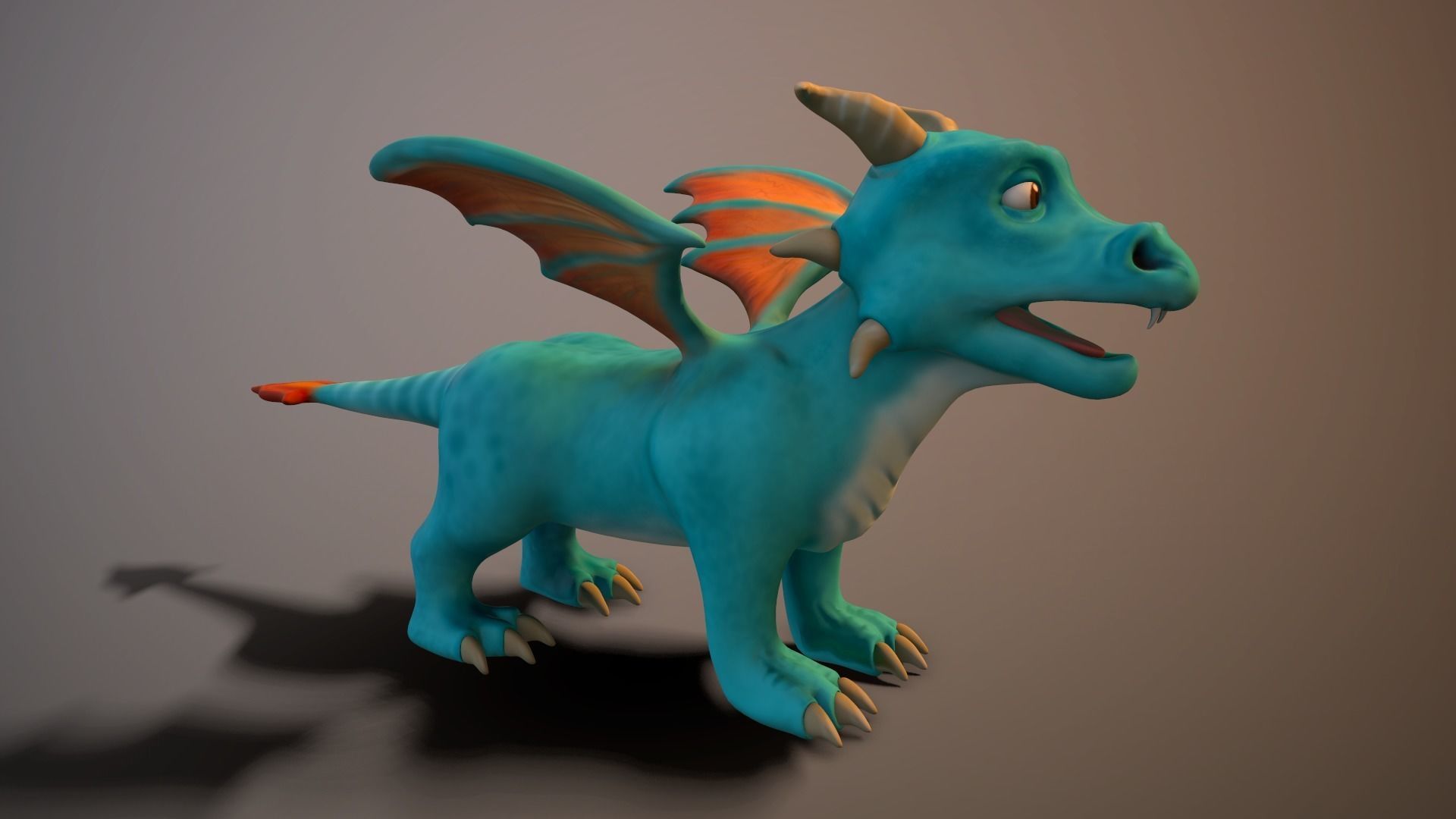 3D model Cartoon young dragon VR / AR / low-poly rigged | CGTrader