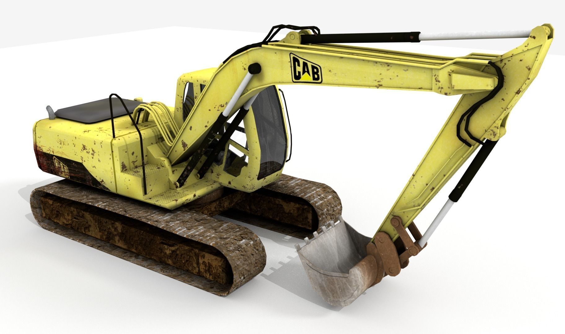 3D model Low poly Excavator VR / AR / low-poly | CGTrader