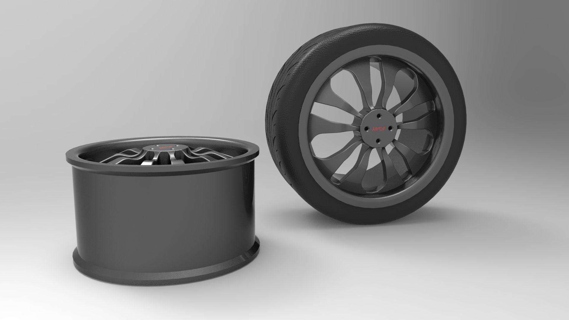 Tire and rim free 3D model | CGTrader