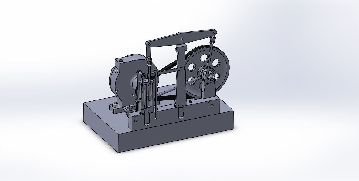 Miniature Steam Engine with Horizontal Beam and Centrifugal P... free ...