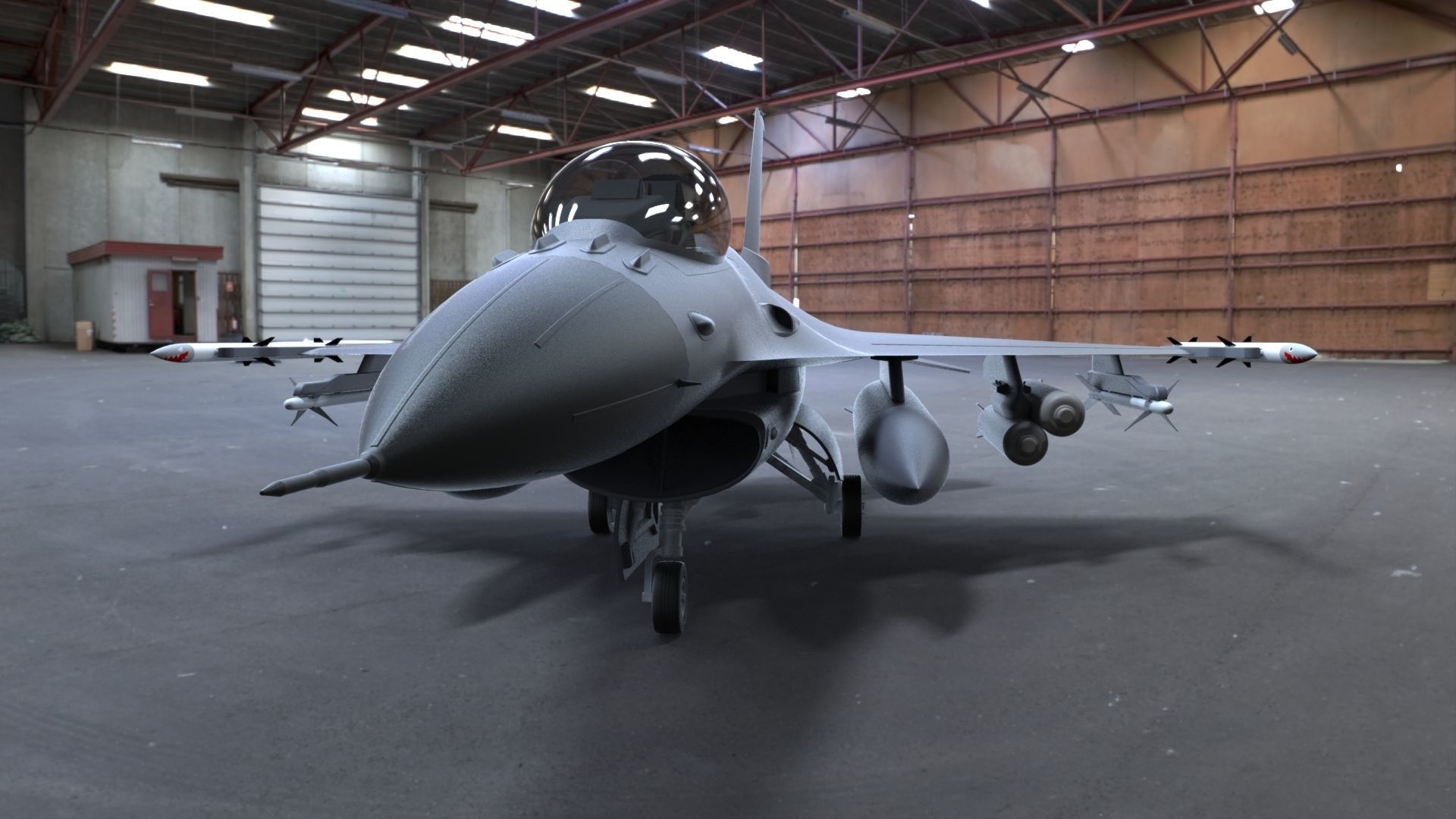 F-16 Fighting Falcon 3D model animated | CGTrader