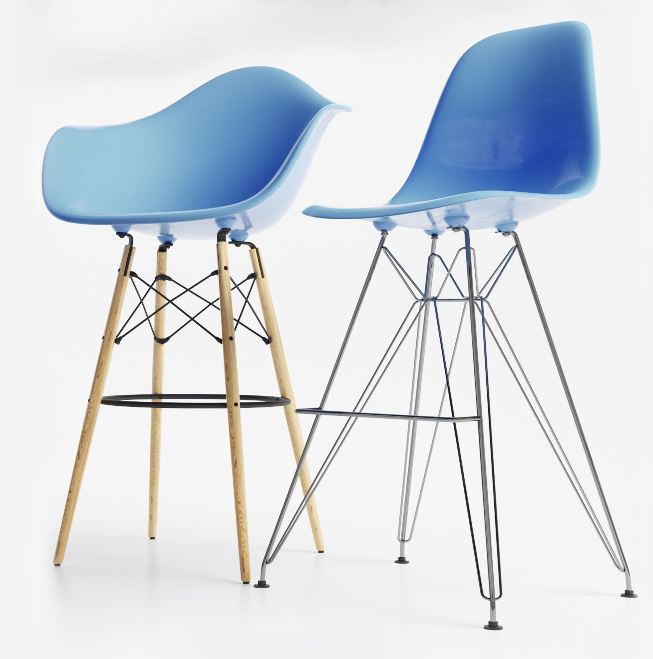 Eames Plastic Side Chairs 3D model | CGTrader