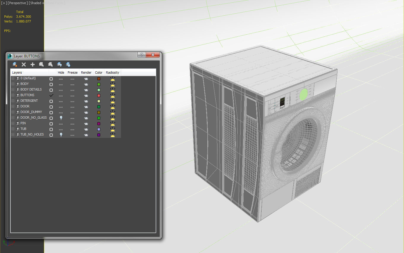 Wash Machine 3D model rigged | CGTrader