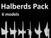 Halberds Pack 3D model 3D printable | CGTrader