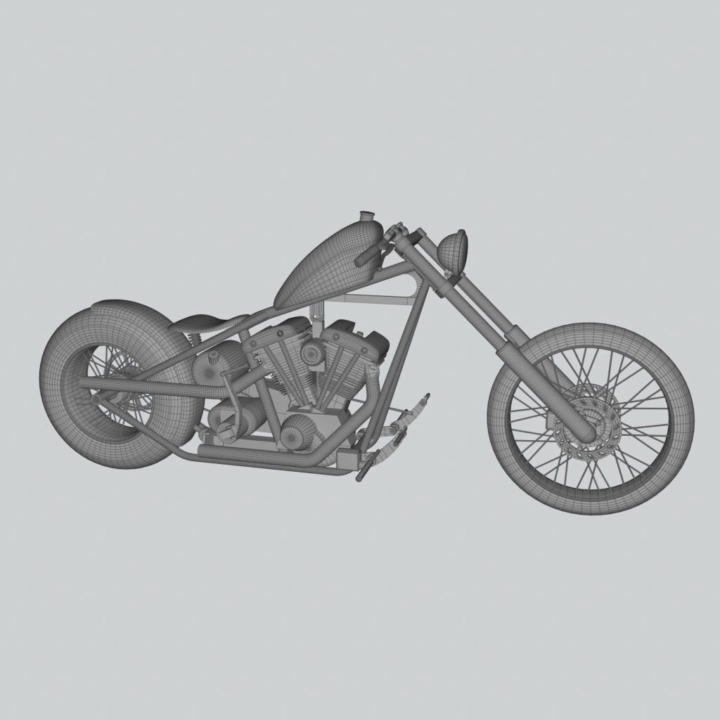 Chopper Bike free 3D model | CGTrader