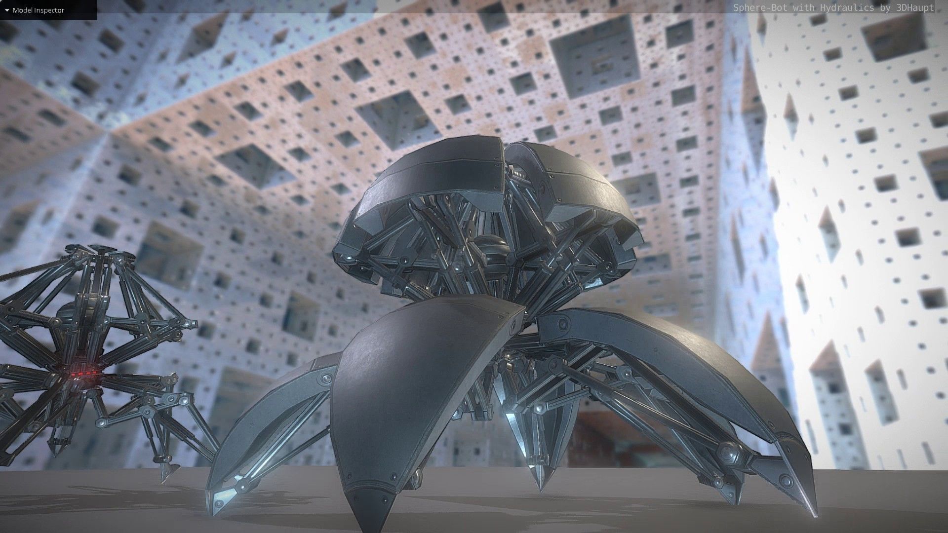 3D model Hydraulic Sphere-Bot VR / AR / low-poly rigged animated | CGTrader