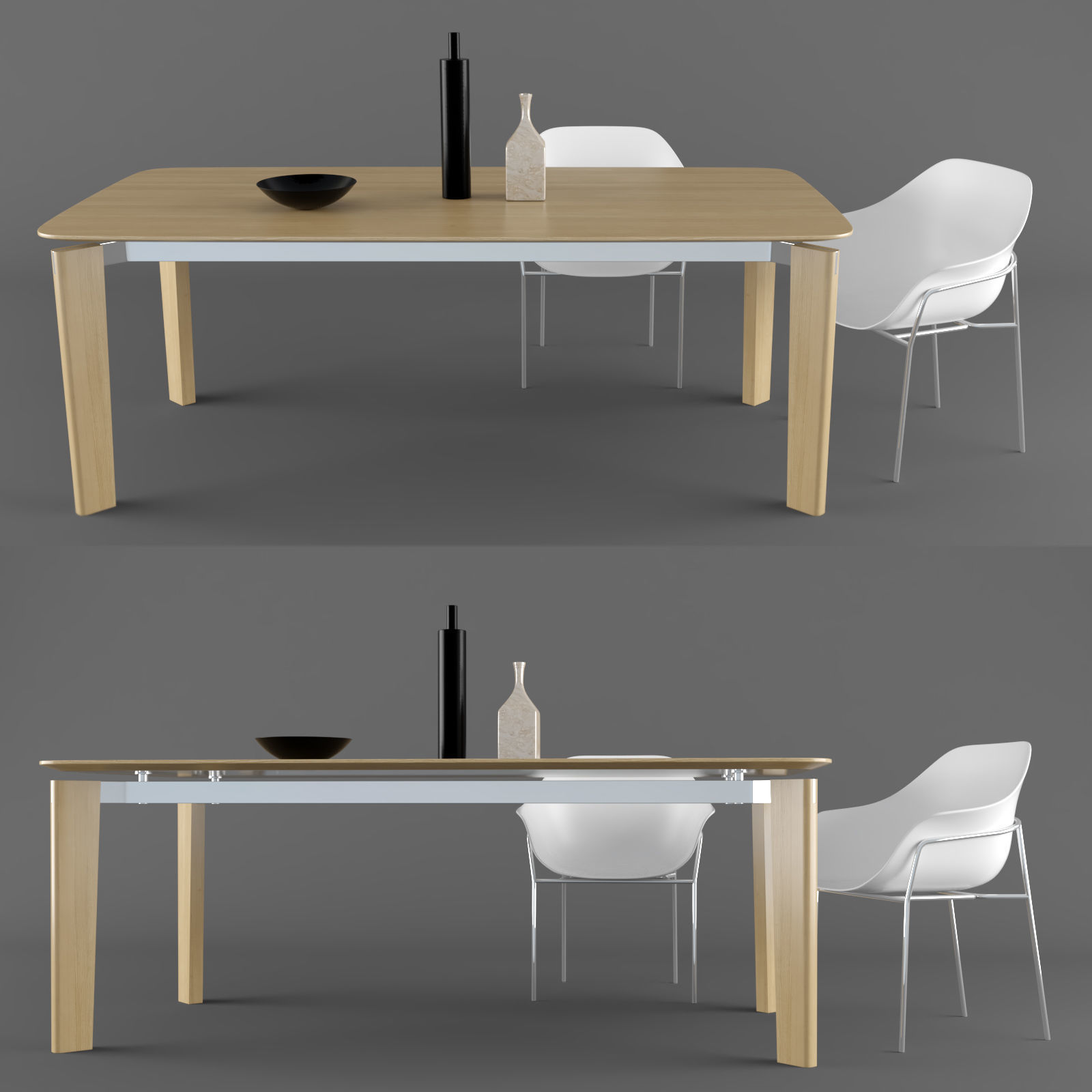 3D model BB Italia Oskar table VR / AR / low-poly | CGTrader