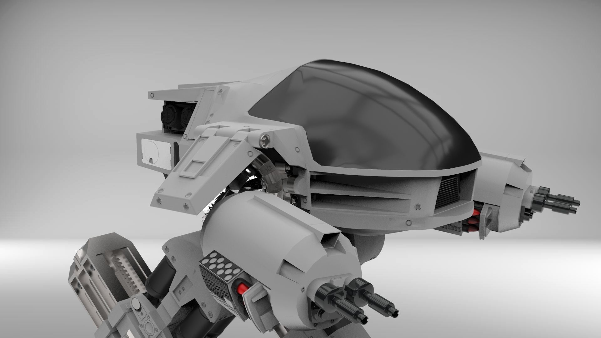 ED209 - Police Robot in High Poly 3D model | CGTrader