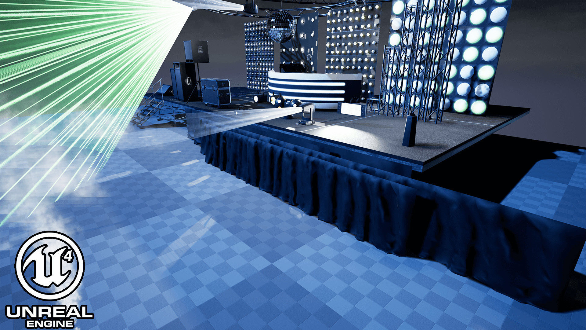 3D model Stage Equipment for Unity and Unreal VR / AR / low-poly rigged ...