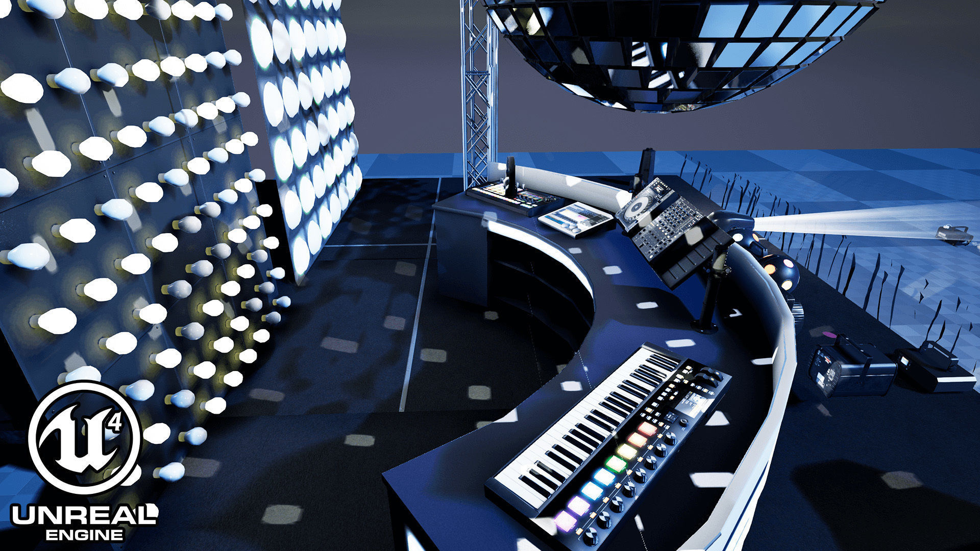 3D model Stage Equipment for Unity and Unreal VR / AR / low-poly rigged ...