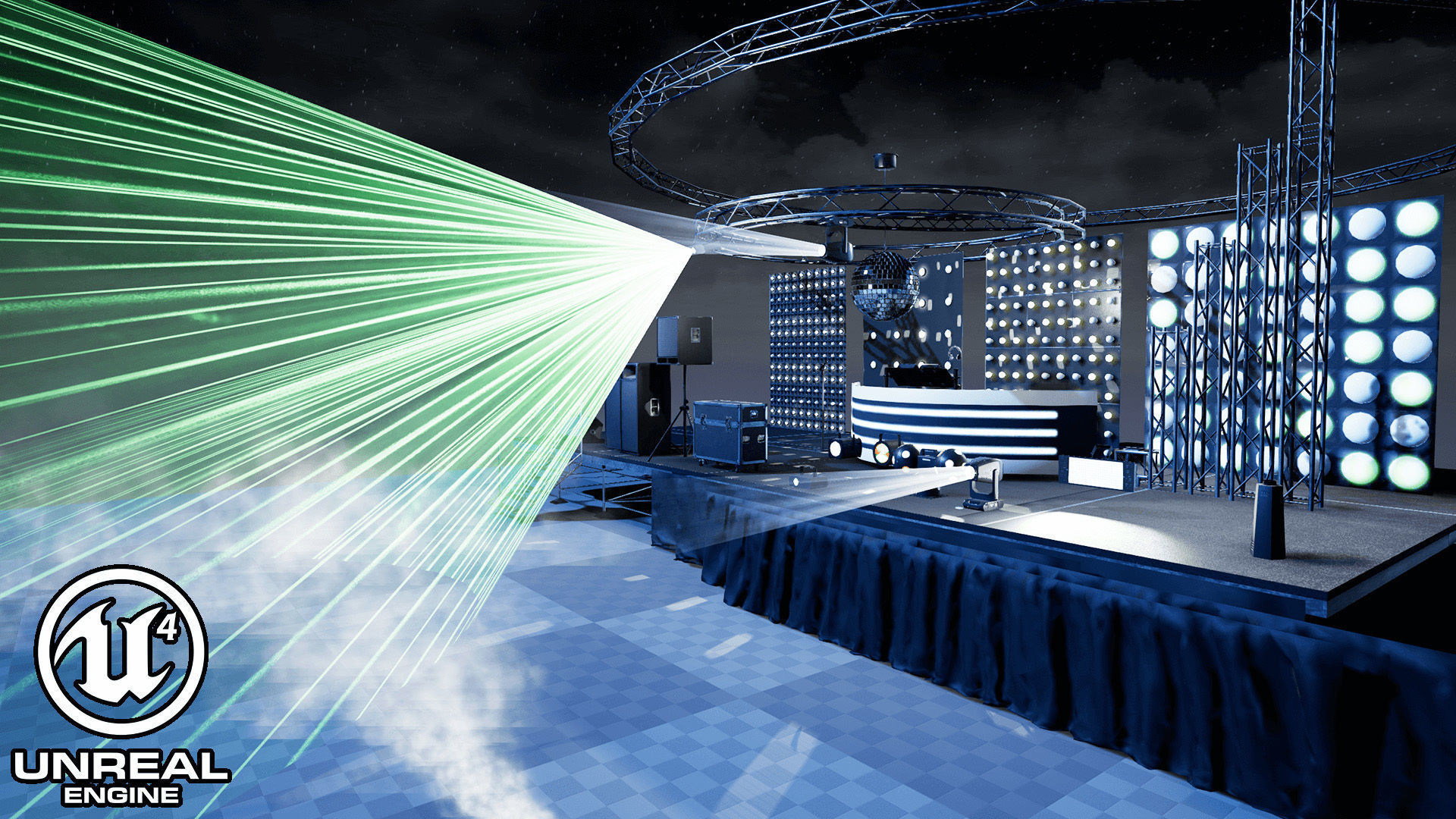 3D model Stage Equipment for Unity and Unreal VR / AR / low-poly rigged ...