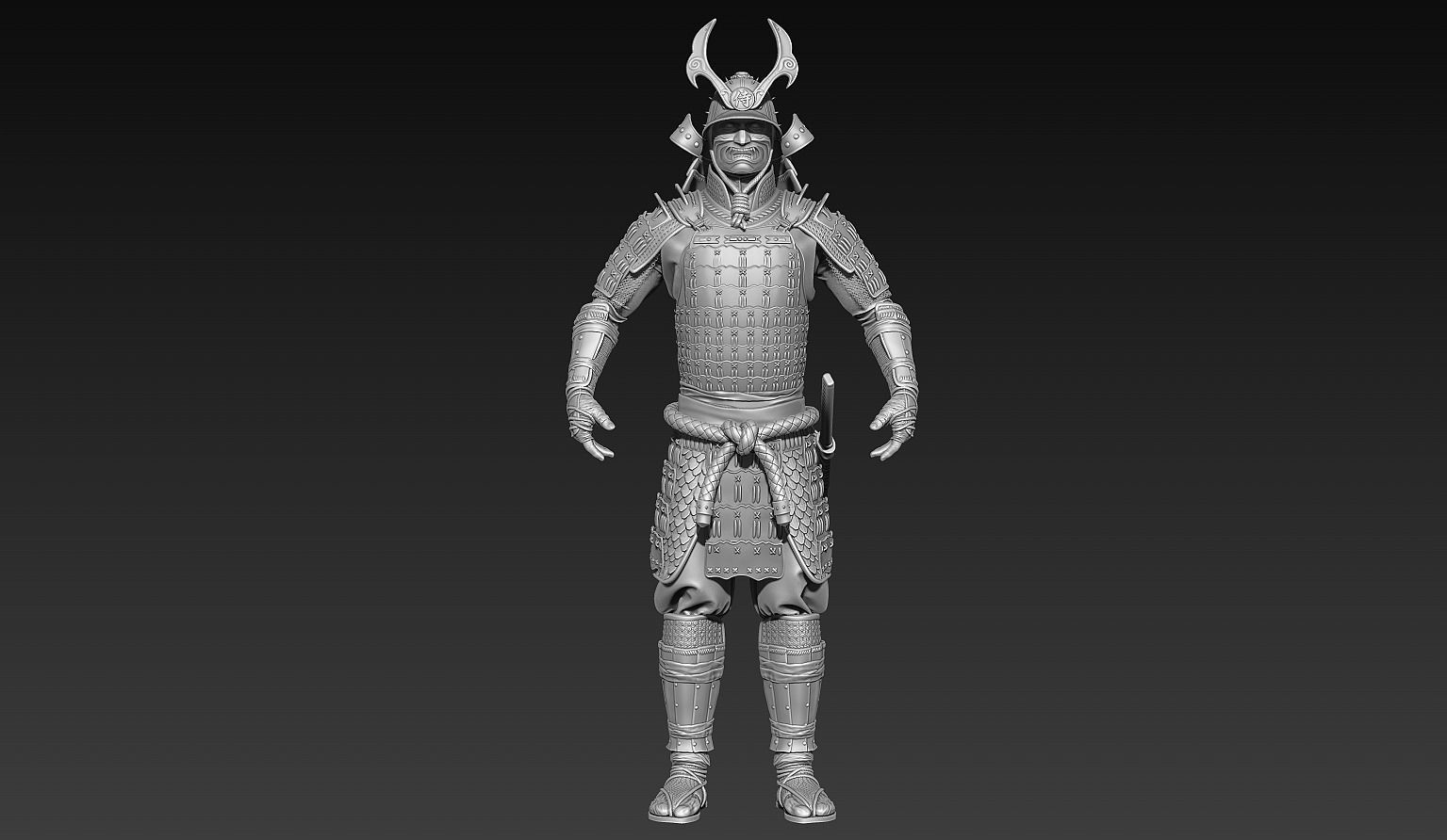 Samurai in armor with japanese writing 3D model | CGTrader