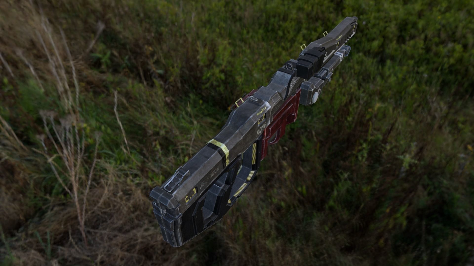 3D model Weapon Chain Gun VR / AR / low-poly | CGTrader