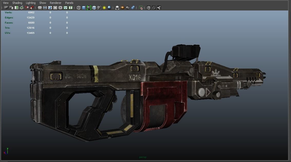 3D model Weapon Chain Gun VR / AR / low-poly | CGTrader