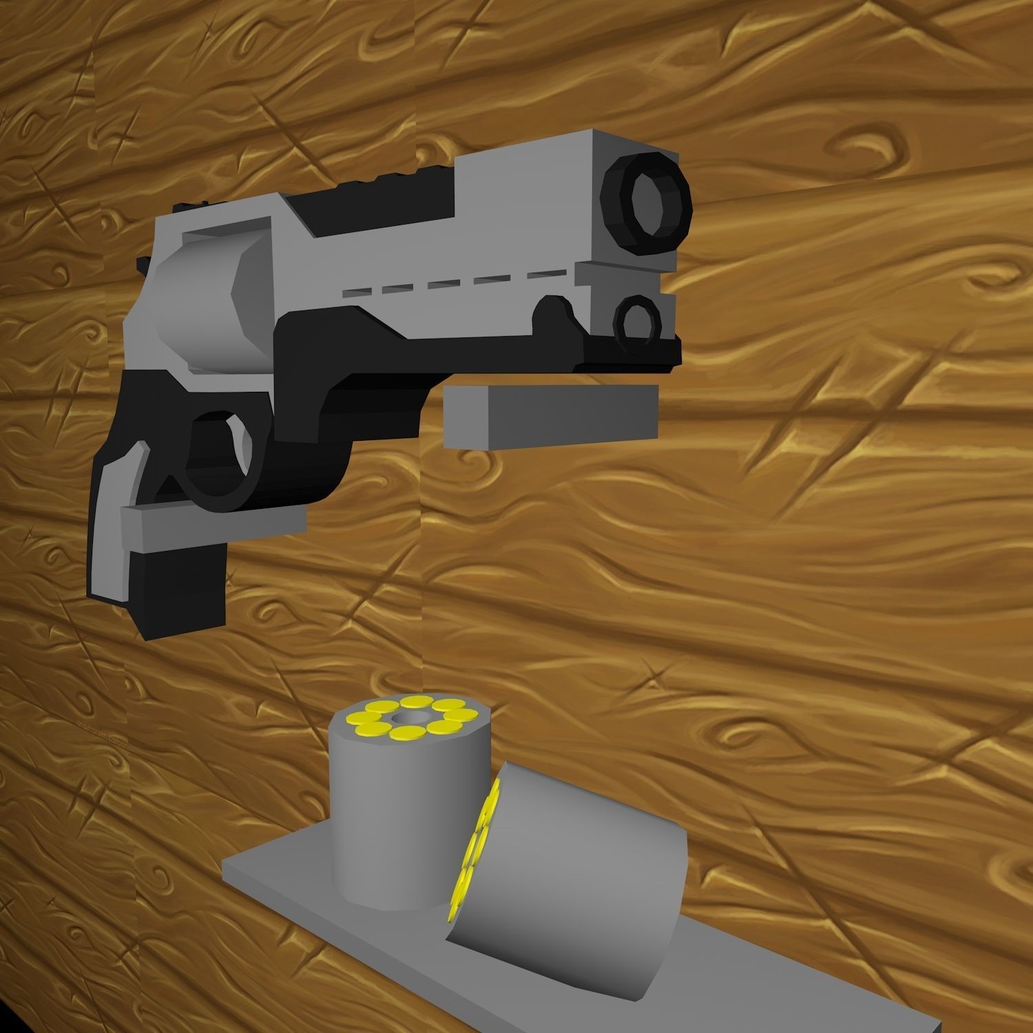 3D model Low Poly Python Pistol VR / AR / low-poly | CGTrader