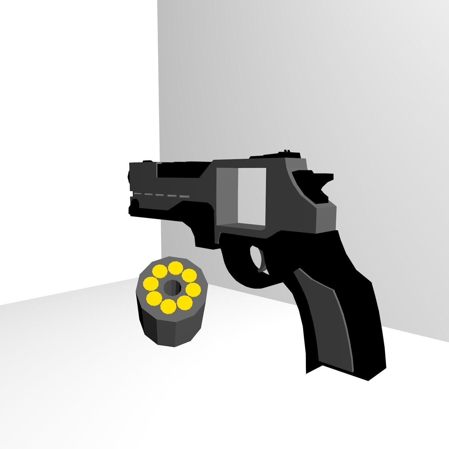 3D model Low Poly Python Pistol VR / AR / low-poly | CGTrader