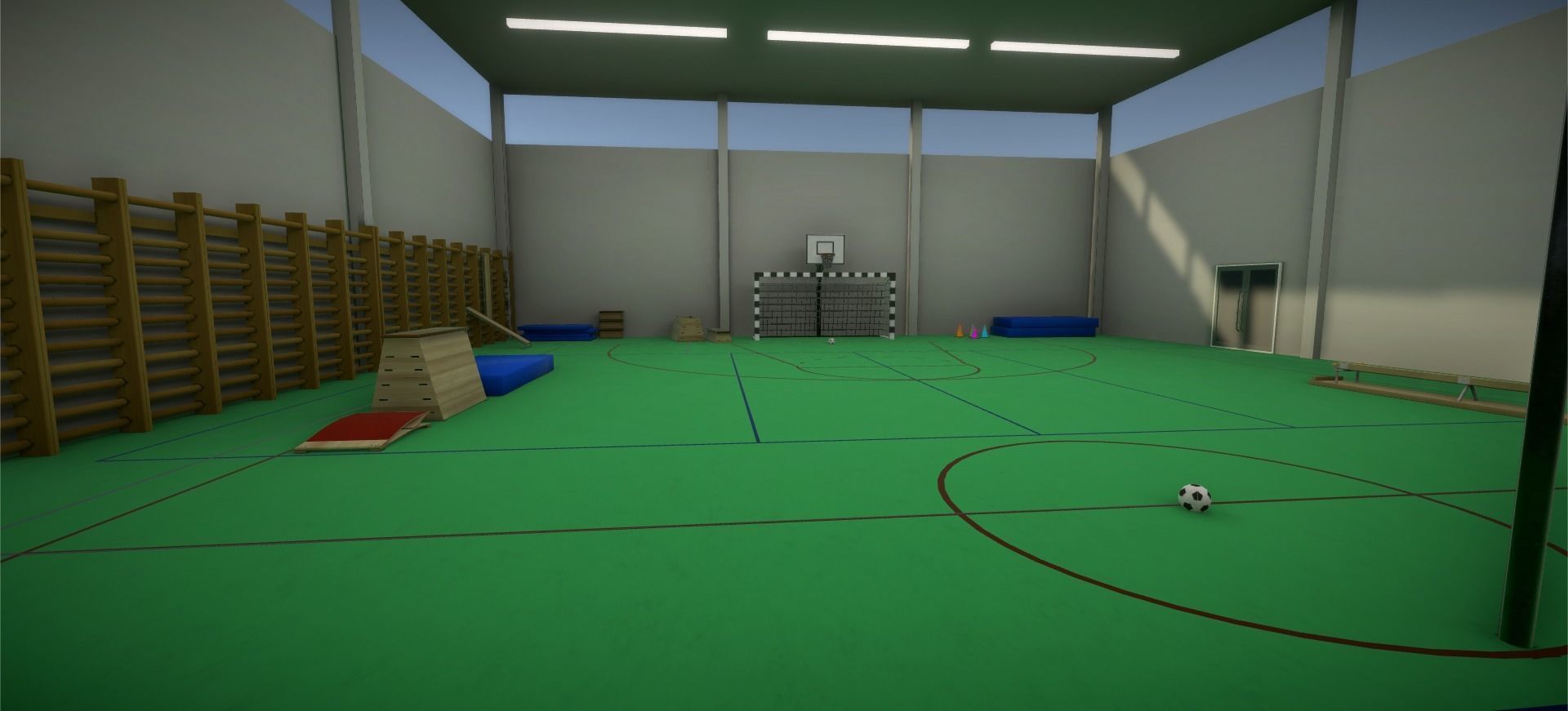3D model School Gym Environment Pack VR / AR / low-poly | CGTrader
