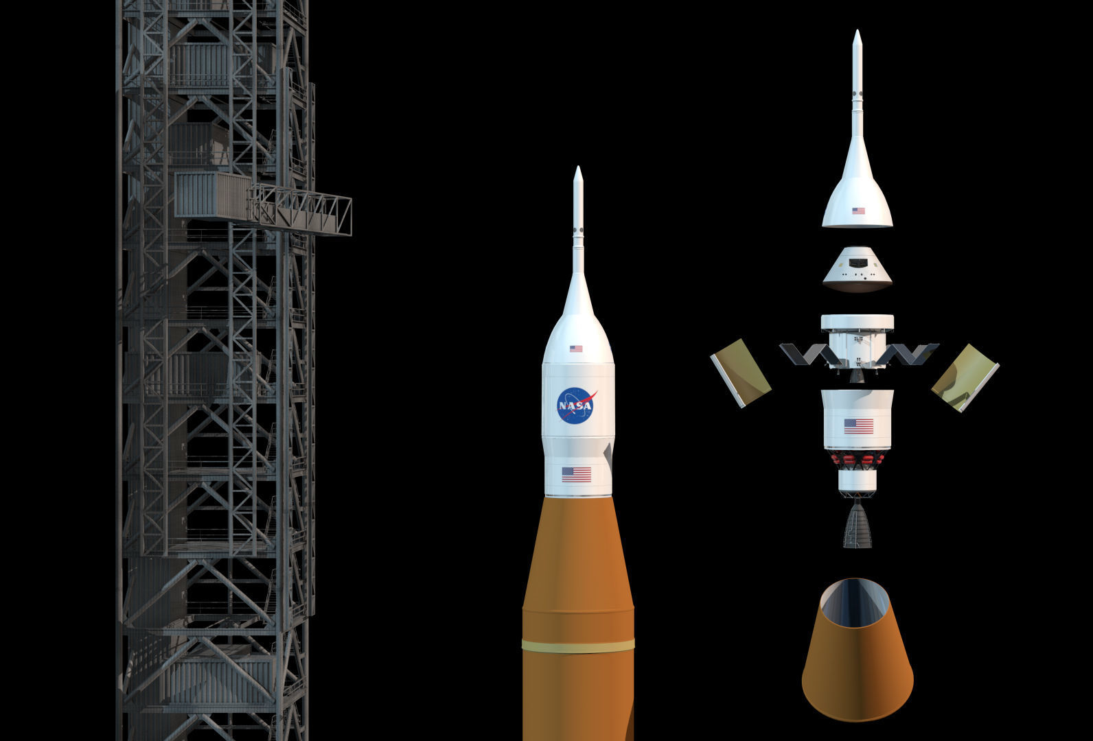 NASA SLS Space Launch System 3D model | CGTrader